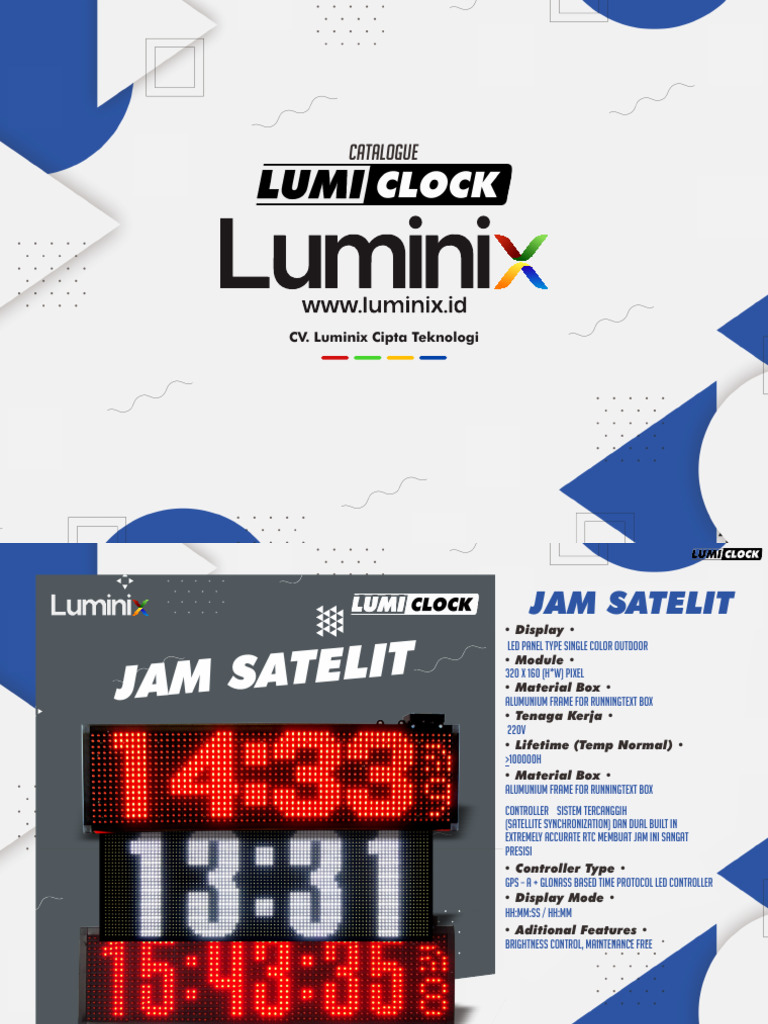 Jam Satelit LED Outdoor Luminix | PDF