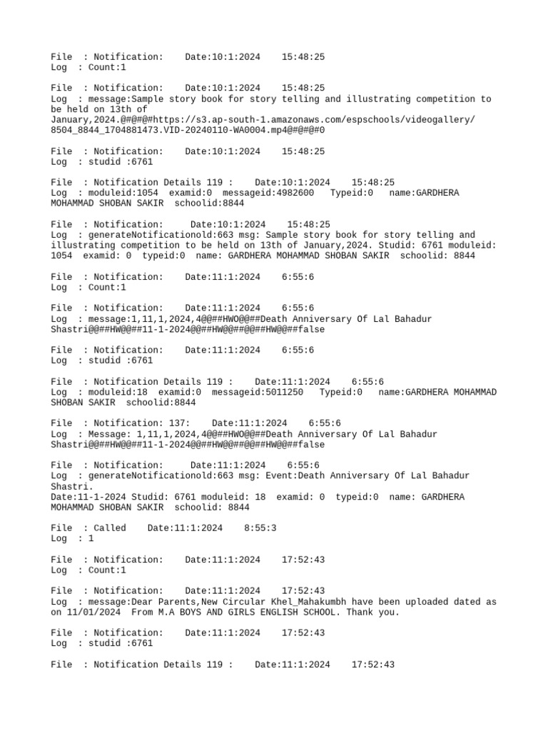Log | PDF | Class (Computer Programming) | Computer Data