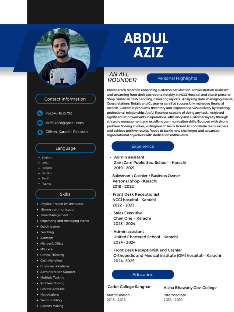 Black Modern Professional Resume - 20250405 - 051740 - 0000 | PDF | Business | Learning