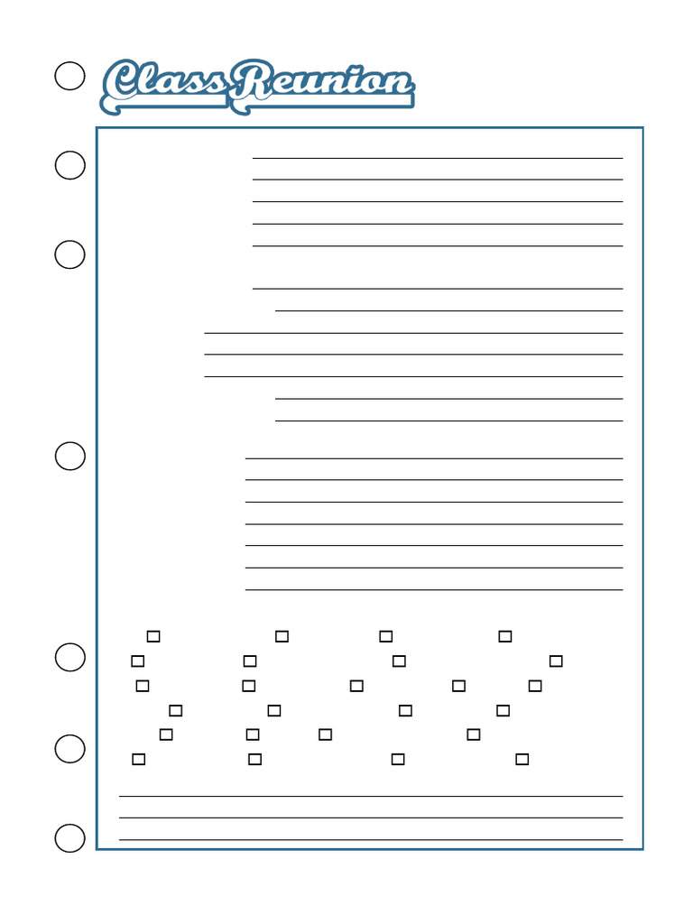 Class Reunion Planner | PDF