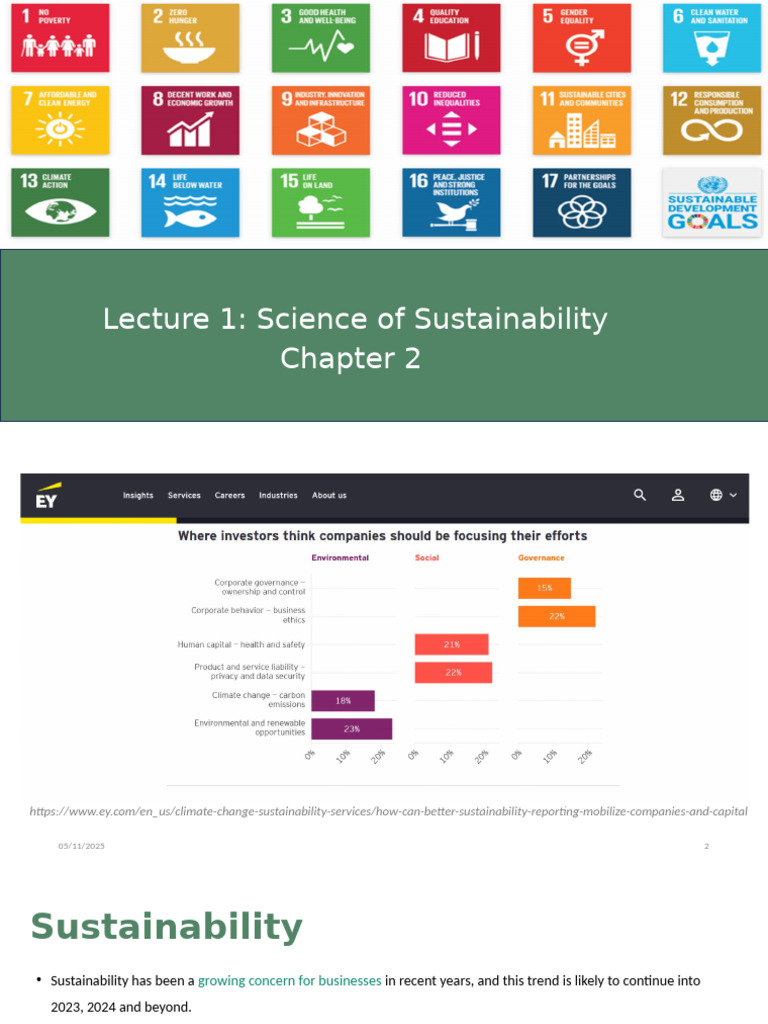 Lecture 1science of Sustainability | PDF | Sustainability | Supply Chain