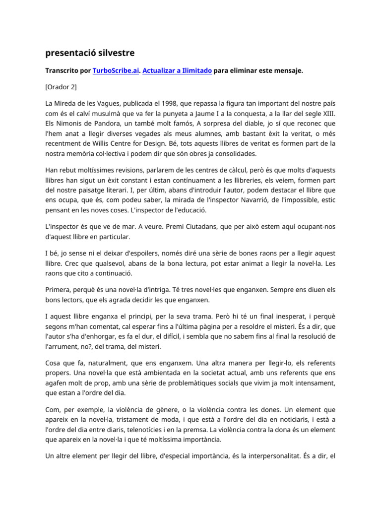 presentació silvestre | PDF