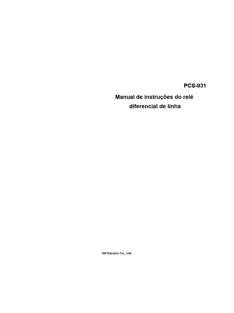 Manual do Relé Diferencial PCS-931 | PDF | Fonte de energia | Rede elétrica