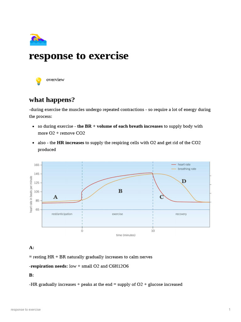 Response To Exercise | PDF