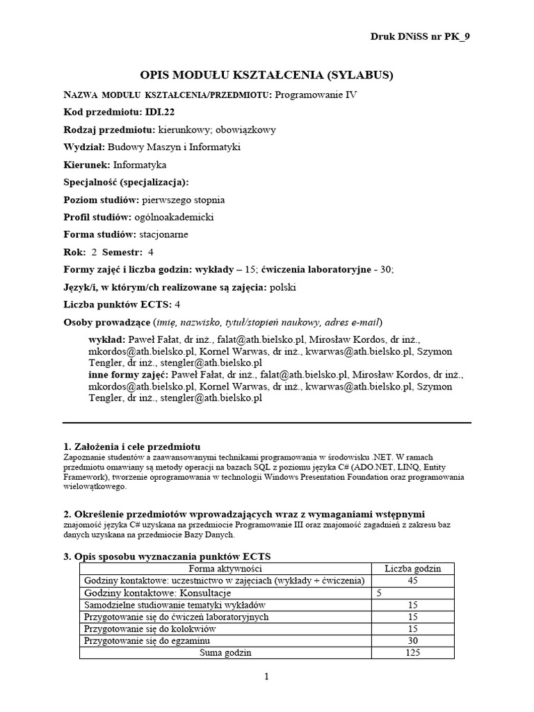 Programowanie 4 | PDF