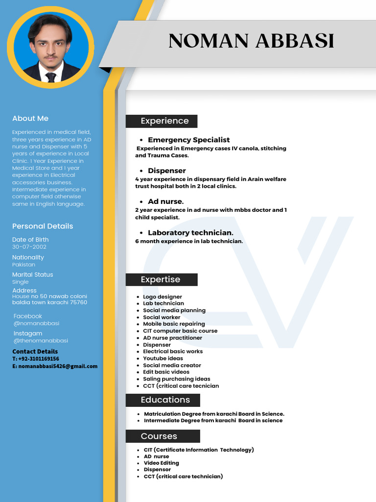 Noman Abbasi Resume PDF | PDF