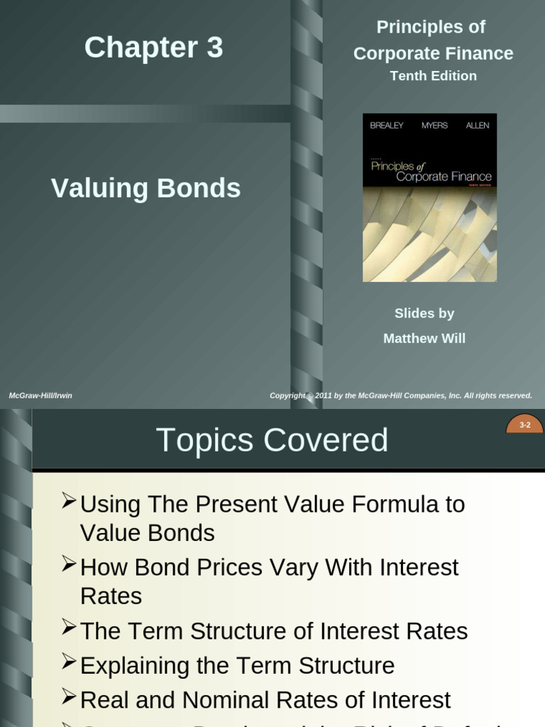 Chapter 3 - Valuing Bonds | PDF | Yield Curve | Bonds (Finance)
