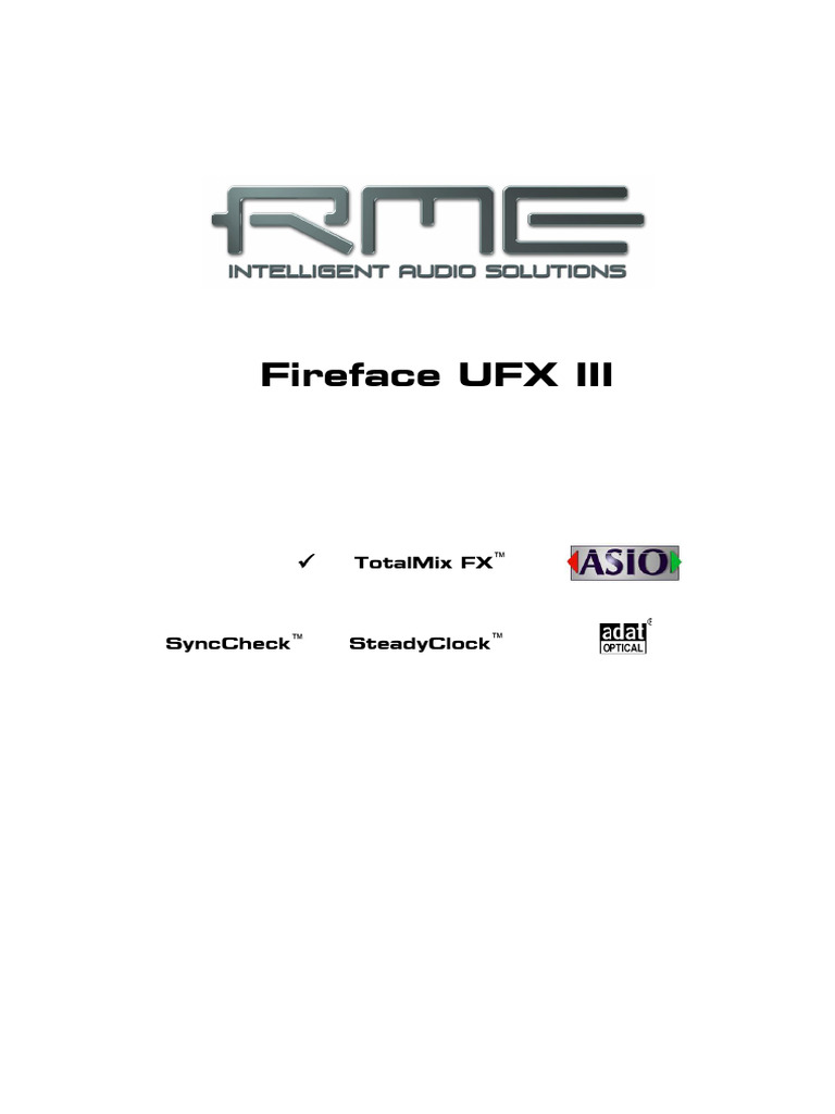 RME Fireface Ufx3 e | PDF | Usb | Device Driver