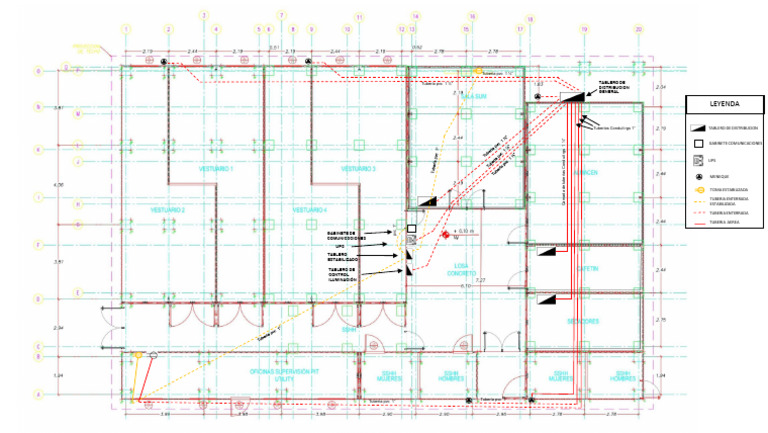 Plano Electricocanalizacion - Pit Utility - 034332 | PDF
