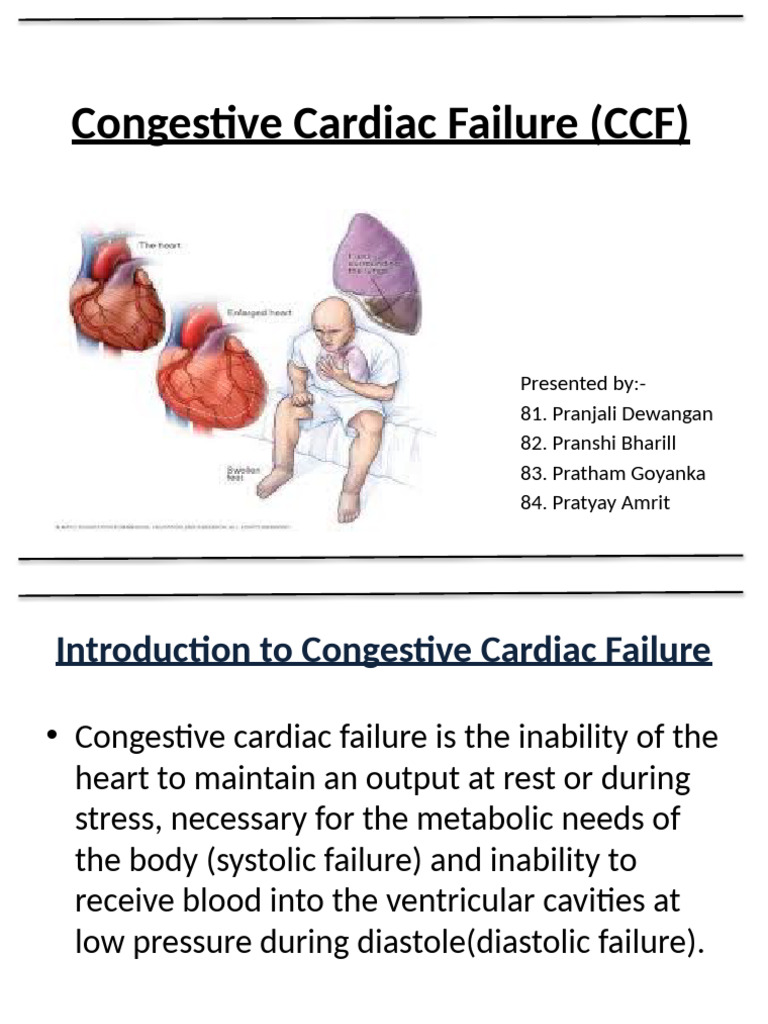 Congestive Cardiac Failure Presentation (2) | PDF | Heart | Heart Failure