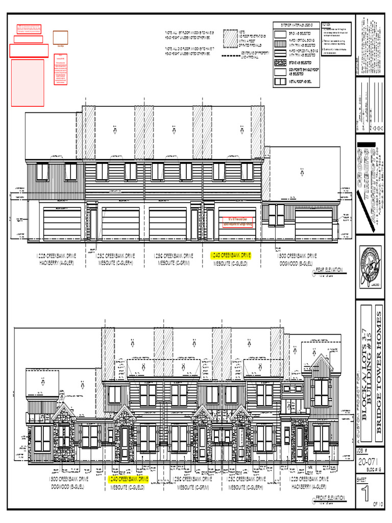 City Stamped Arch Plans Building 15 | PDF | Framing (Construction) | Wall