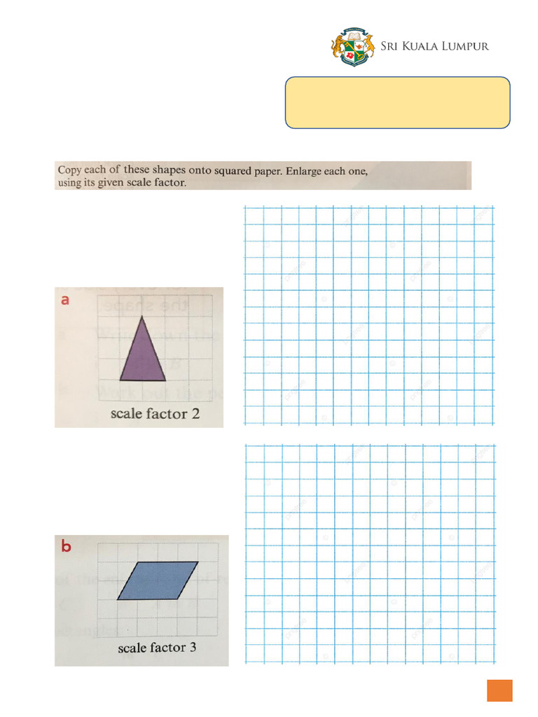 Enlarging Shapes Worksheet for Grade 7 | PDF