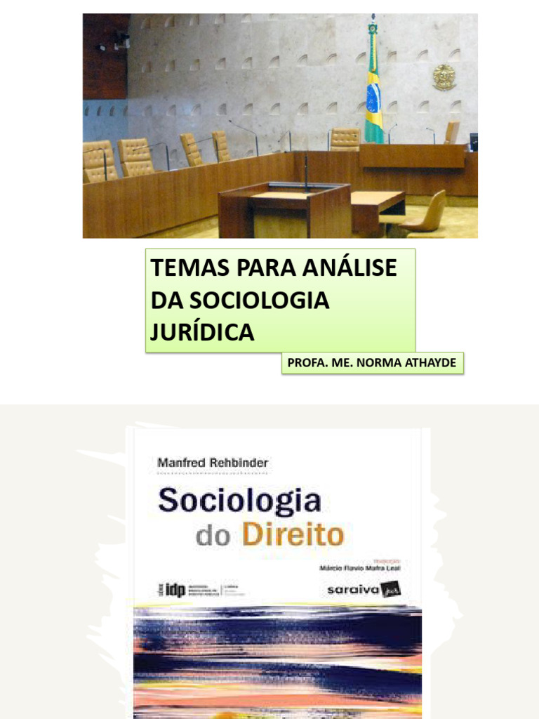 Temas Relevantes em Sociologia Jurídica | PDF