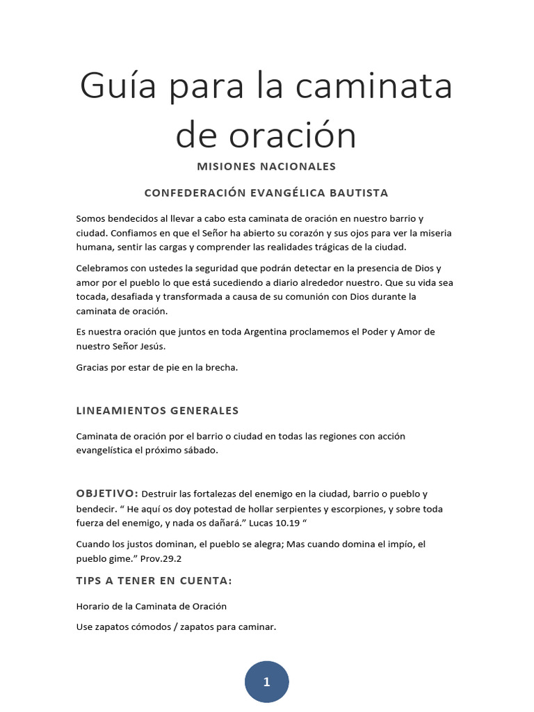 Guia Caminata Oración | PDF | Oración | Cristo (título)