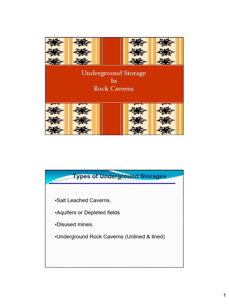 Underground Storage in Rock Caverns | PDF | Stress (Mechanics) | Petroleum