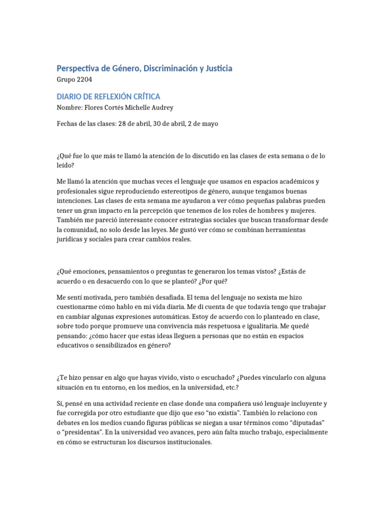 Formato-Diario Tercero | PDF