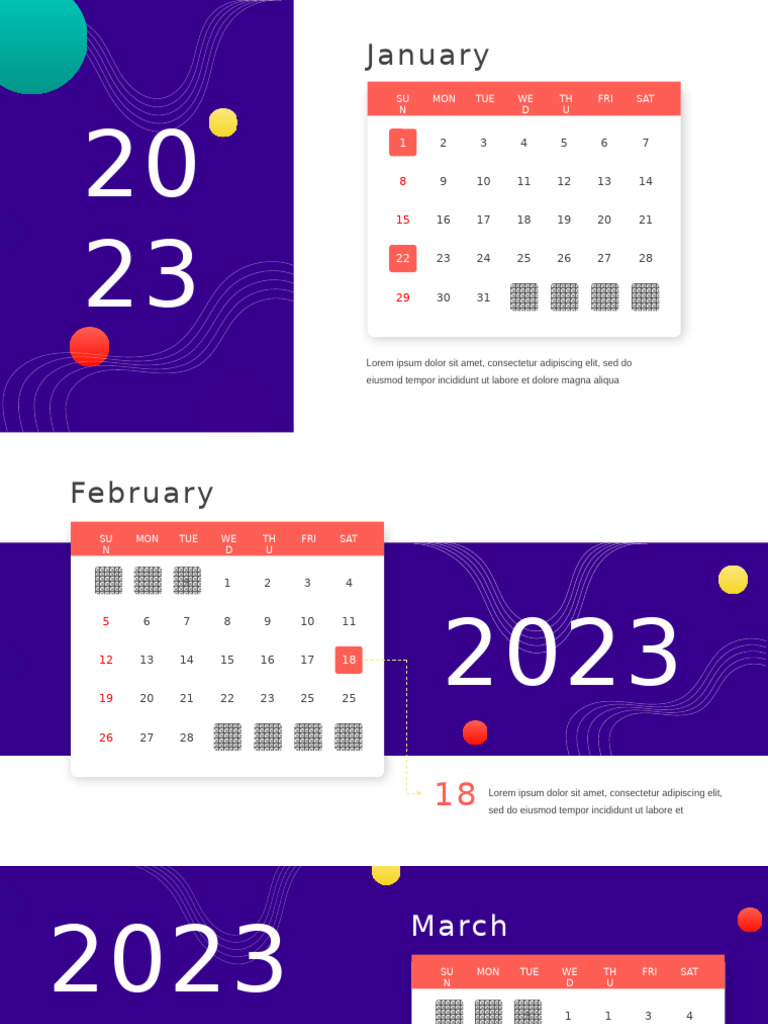 Calender Light Infographic Keynote | PDF