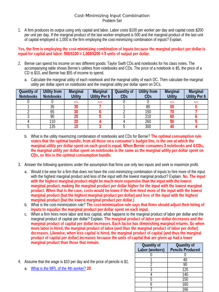 Unit07 Lesson26 OA ANSWERS | PDF | Labour Economics | Supply (Economics)