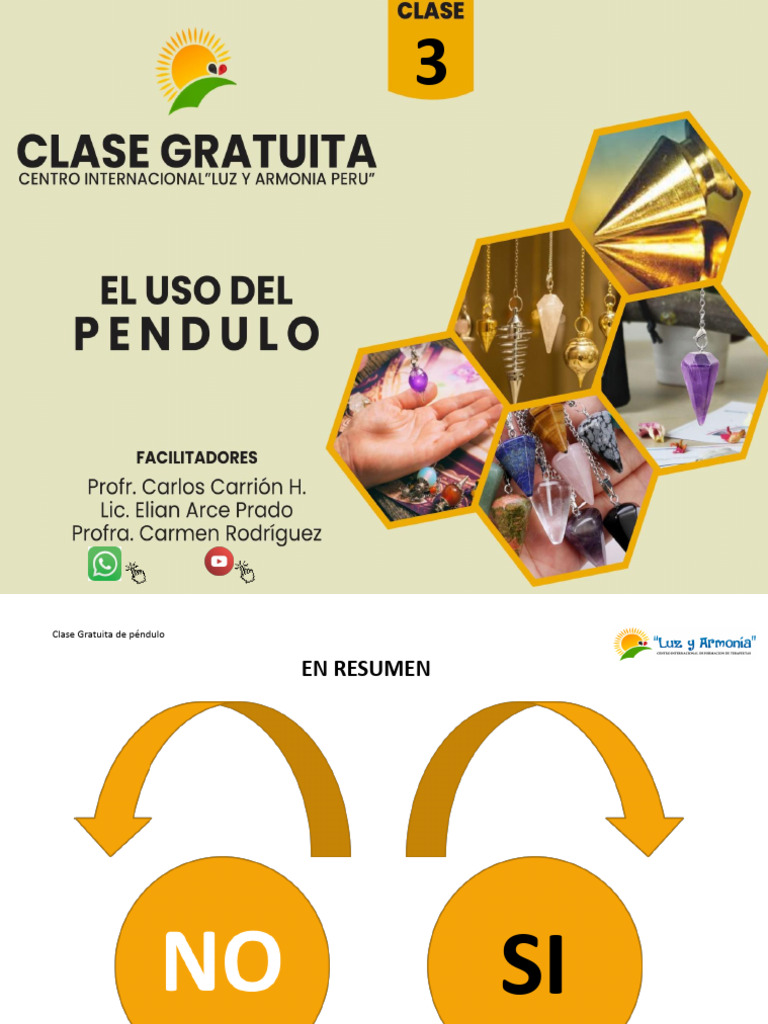 Clase 3 El Uso Del Pendulo | PDF | Péndulo | Verdad