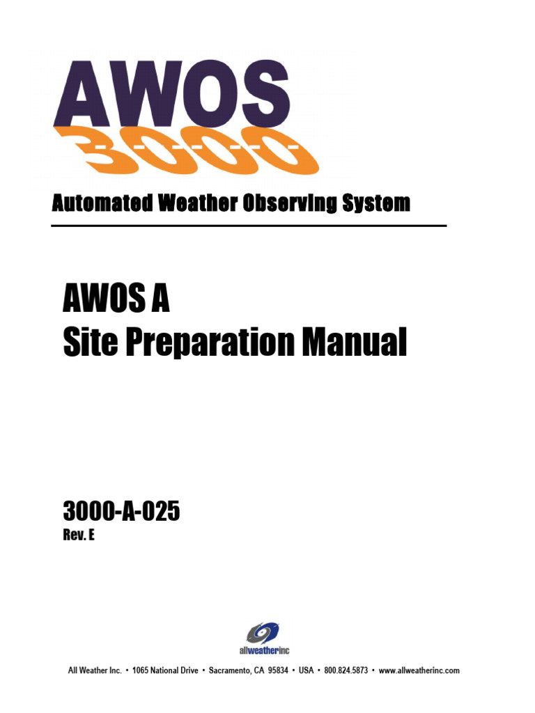 AWOS 3000 Site Prep AWOS A1 | PDF | Radio | Antenna (Radio)