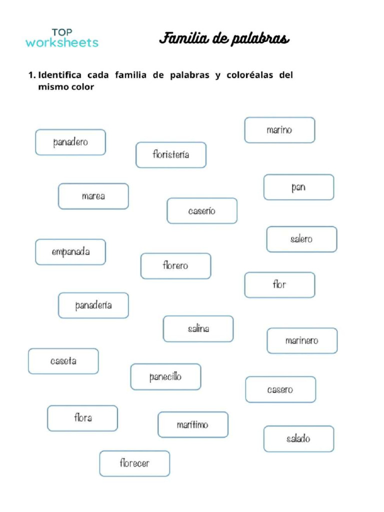 Familia de Palabras | PDF