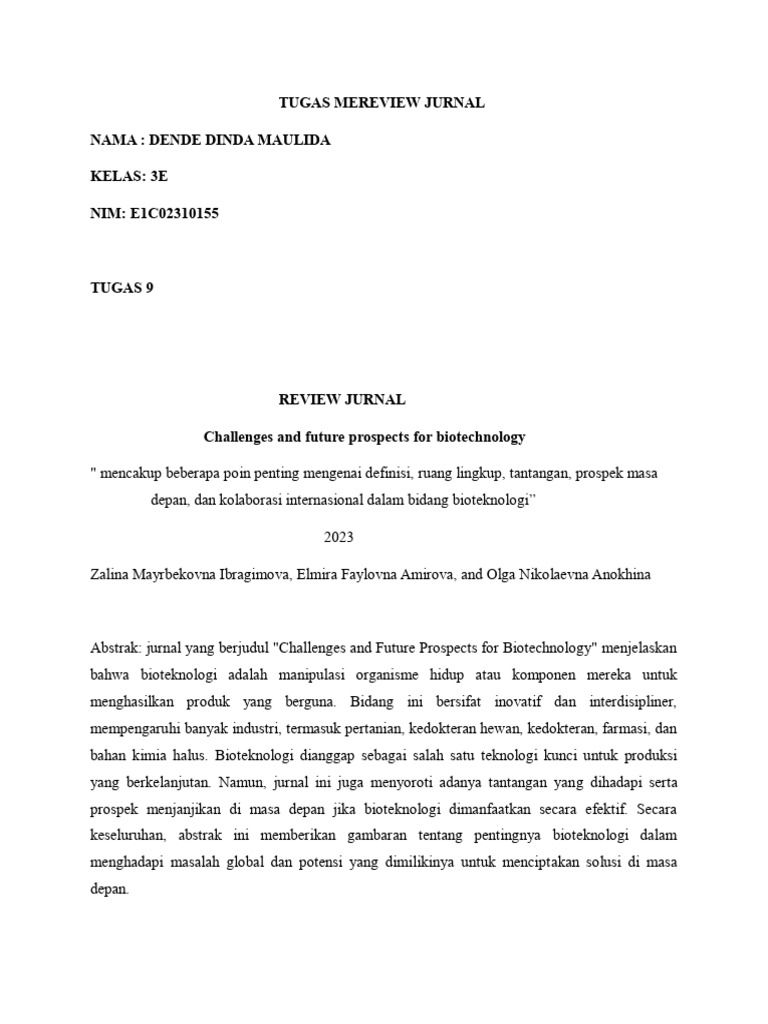 Tugas Mereview Jurnal | PDF