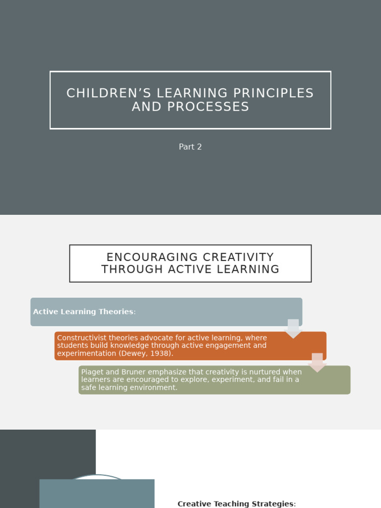 Children's Learning Principles and Processes #2 | PDF | Inquiry Based Learning | Learning