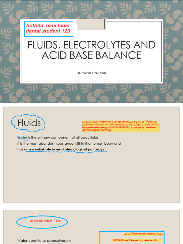 Fluids, Electrolytes and Acid Base Balance HD5 | PDF | Osmosis | Carbon ...