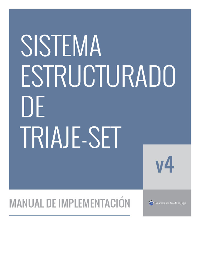 Manual de Implementación del Triage SET | PDF | Cuidado de la salud ...
