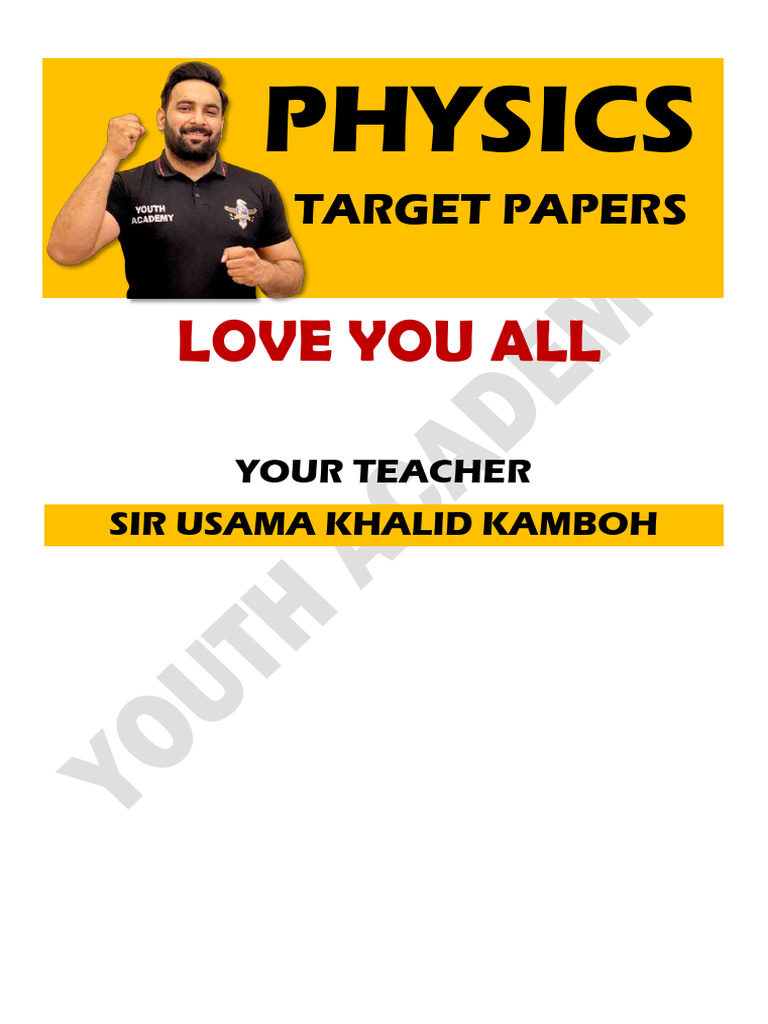 12Th Physics Target Paper by Youth Academy | PDF | Electromagnetic ...