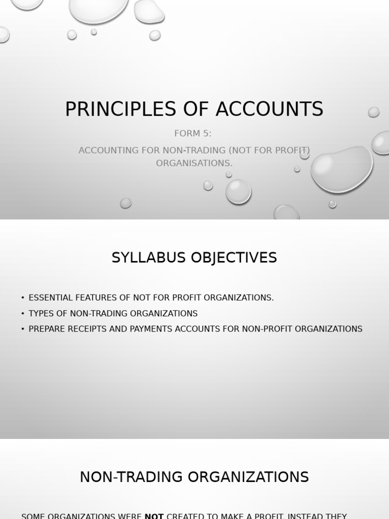 Accounting for Non-Profit Organizations | PDF | Debits And Credits ...