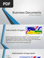 Instruments of Exchange | PDF | Cheque | Payments