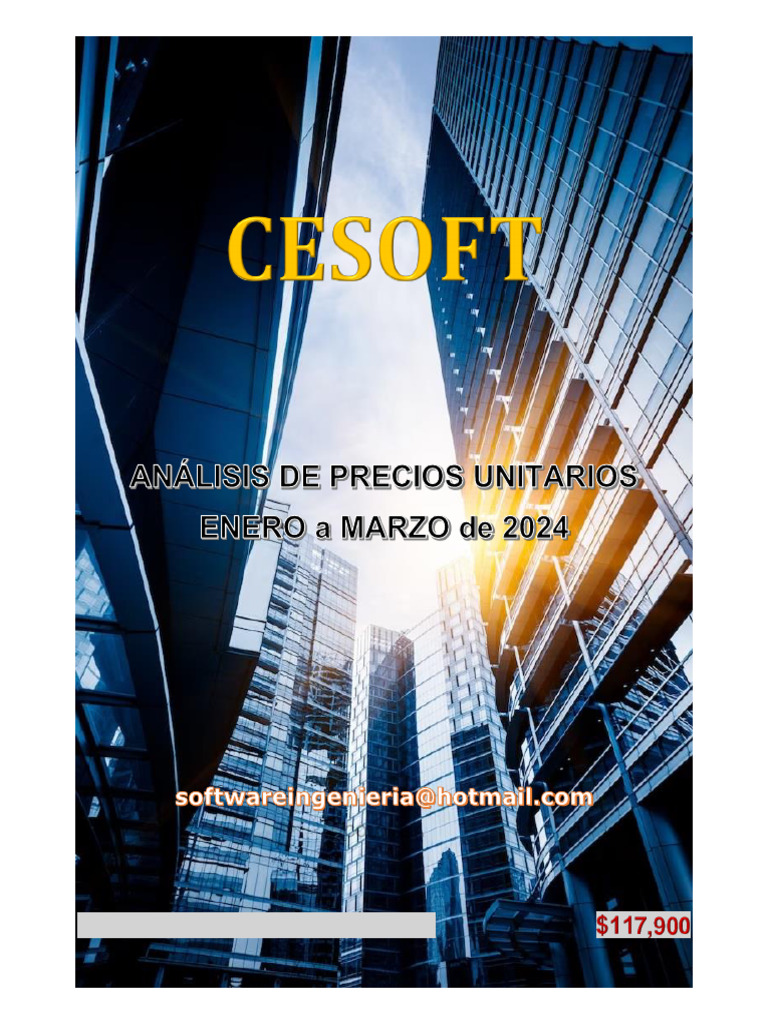 Análisis de Precios Unitarios CESOFT Ene-Mar 2024 | PDF | Presupuesto ...