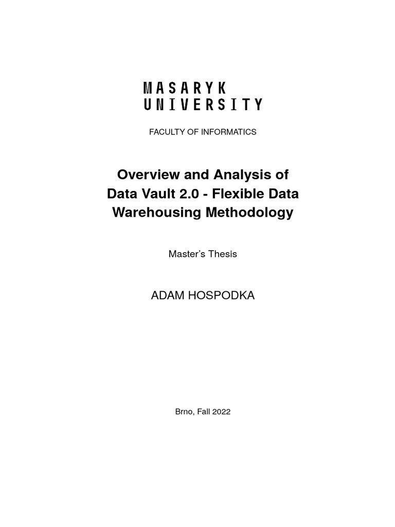 Hospodka Master Thesis | PDF | Data Warehouse | Agile Software Development