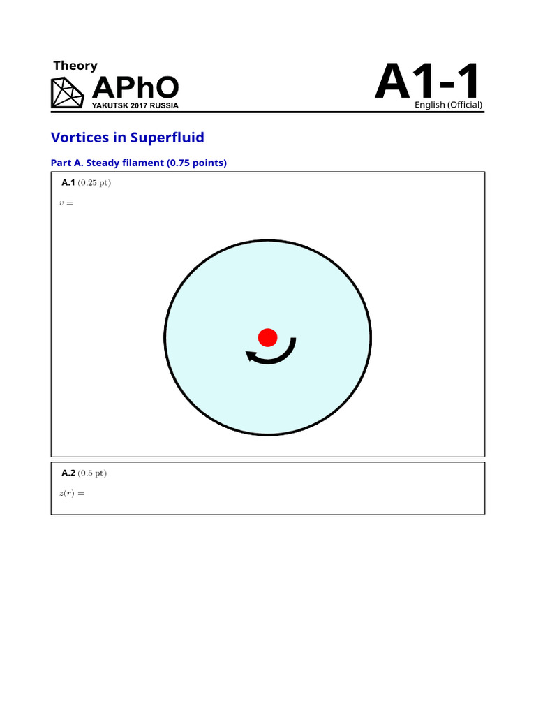 APhO 2017 T ANS | PDF | Vortices | Astronomy