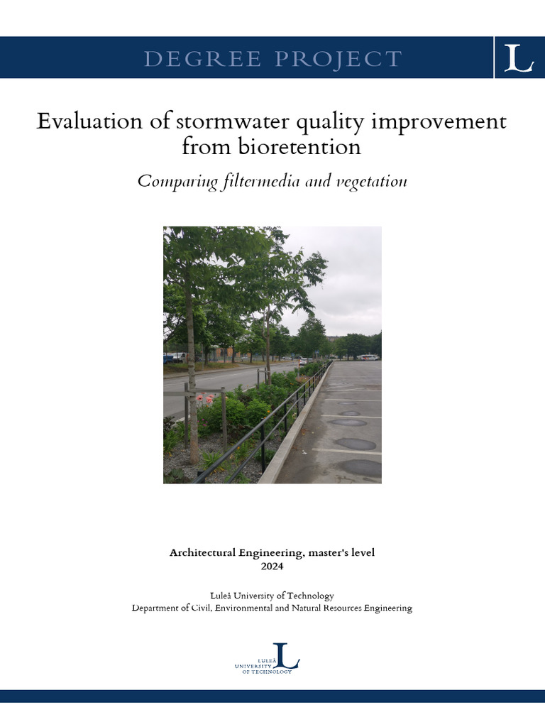 The Purification Effect of Different Filter Materials in Stormwater ...