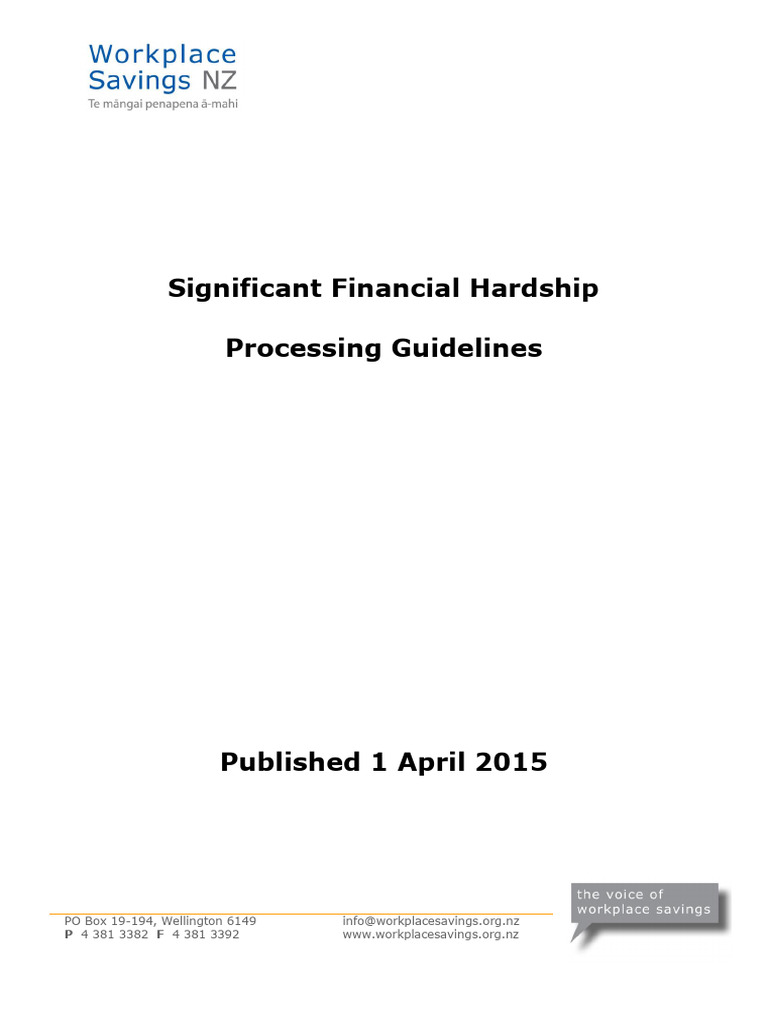 Significant Financial Hardship Processing Guidelines April 2015-003 ...