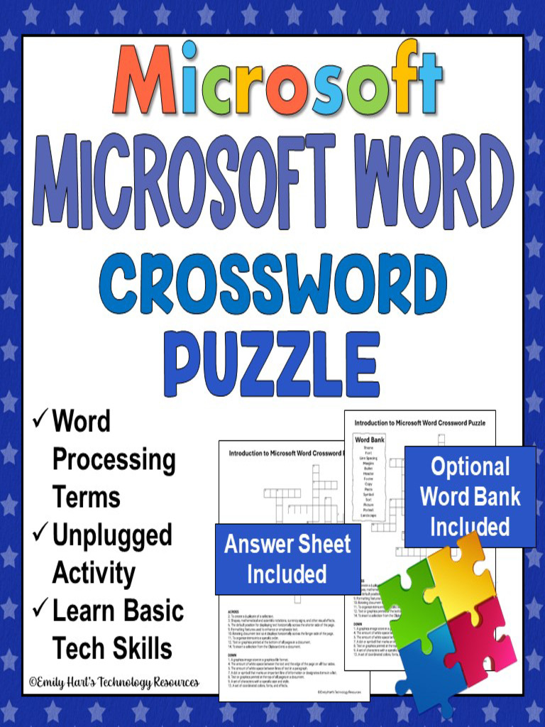 Microsoft Word Crossword Puzzle Guide | PDF | Microsoft Word | Document