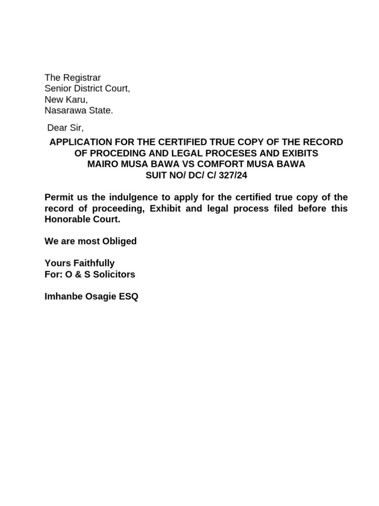 The Registrar Letter | PDF