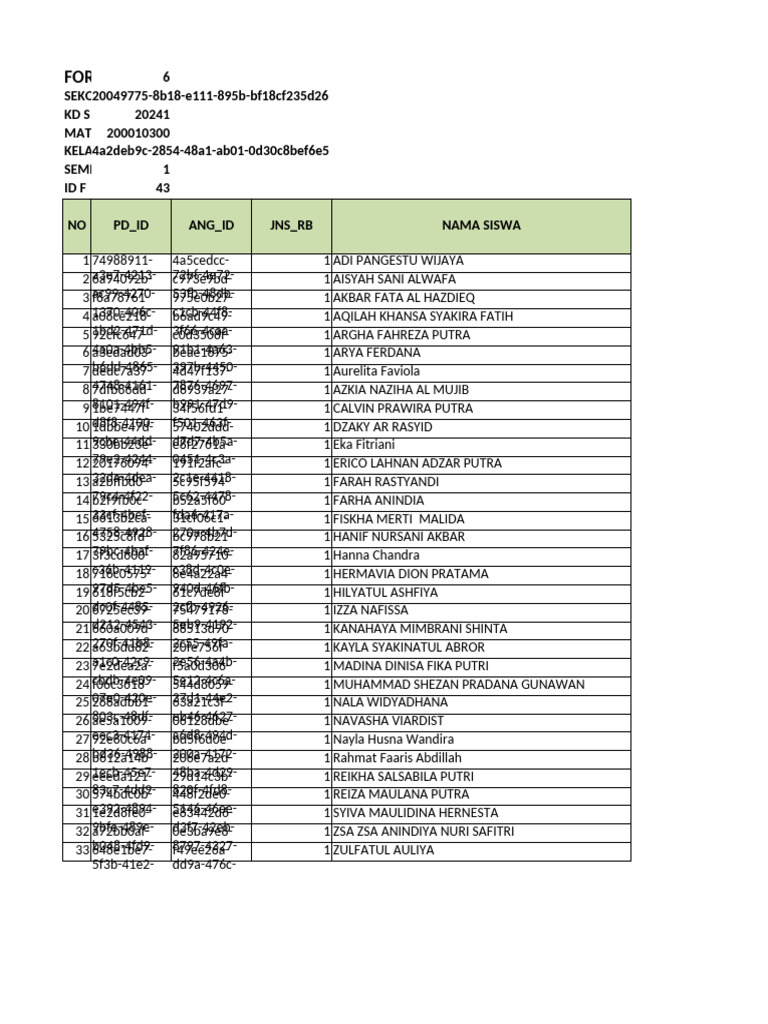 NIL - RAPOR - 20241 - 200010300 - Kelas 8 B | PDF