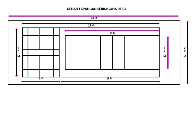 Denah Lapangan | PDF