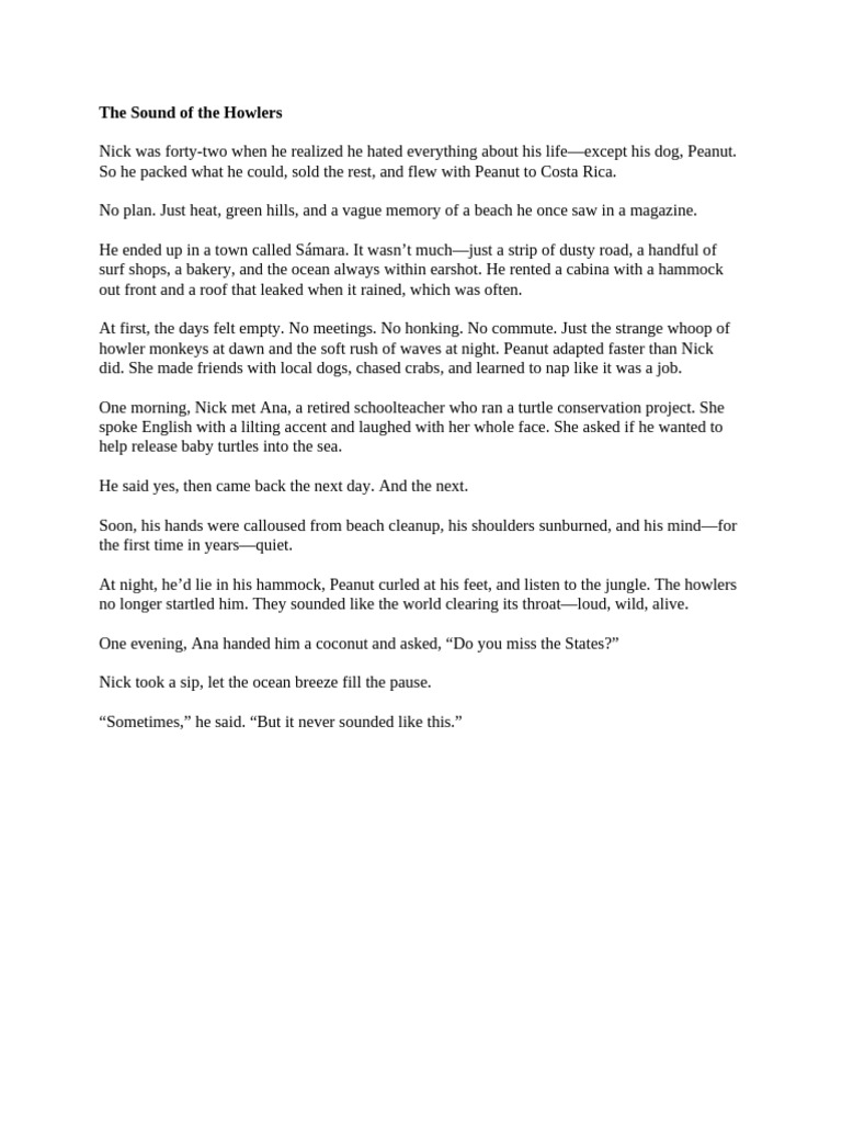 Story 5 - The Sound of The Howlers | PDF