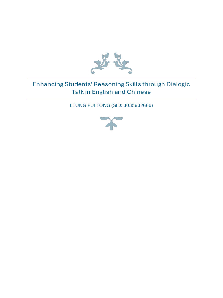 Enhancing Students' Reasoning Skills Through 3035632668 - LEUNG PUI ...