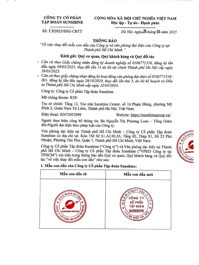 TB THAY DOI MAU DAU - SSG - Signed | PDF