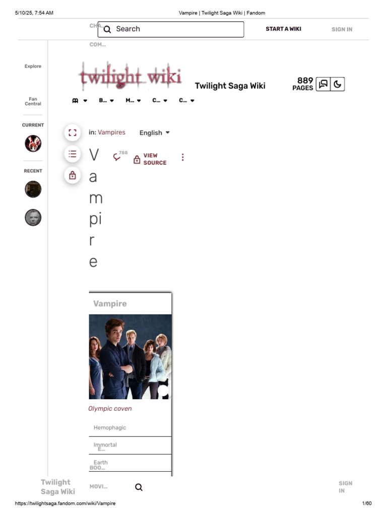 Vampire - Twilight Saga Wiki - Fandom | PDF | Twilight (Novel Series)