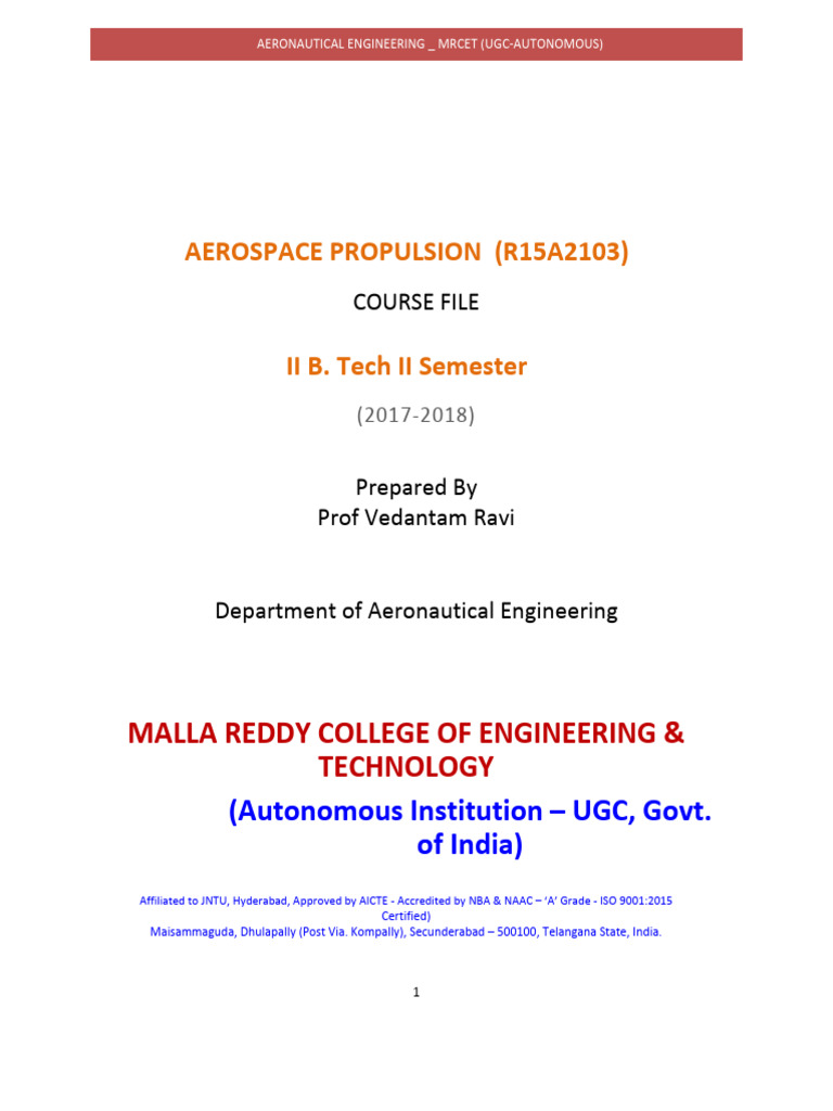 R15 Aerospace propulsion | PDF | Internal Combustion Engine | Jet Engine