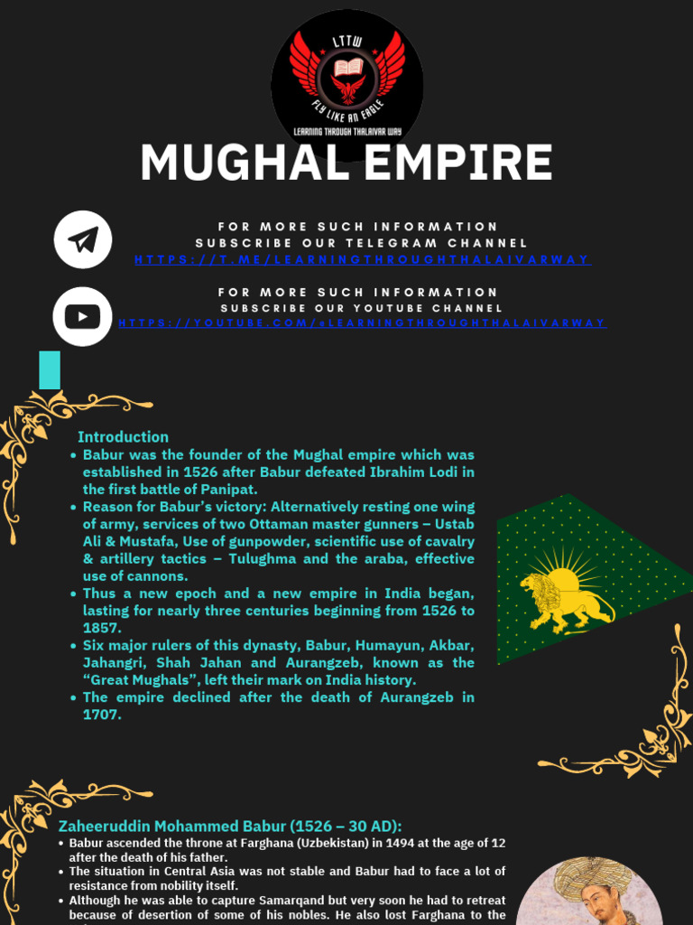 Mughal Empire - Infographics - LTTW | PDF | Mughal Empire