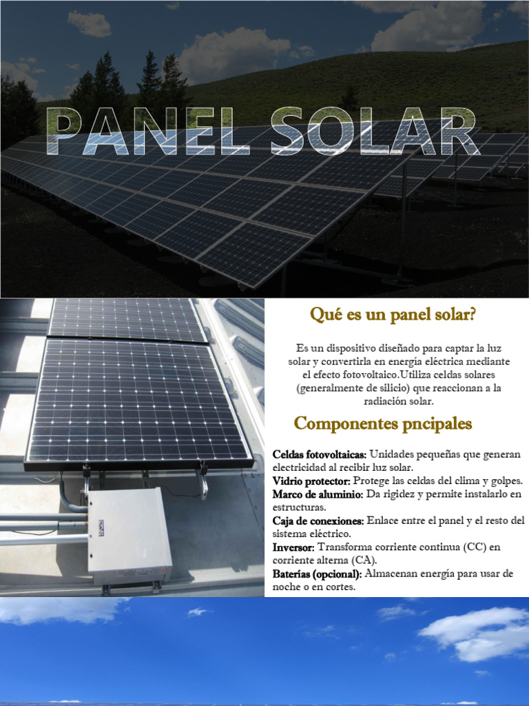 Paneles Solares: Funcionamiento y Tipos | PDF | Energía solar | Panel solar