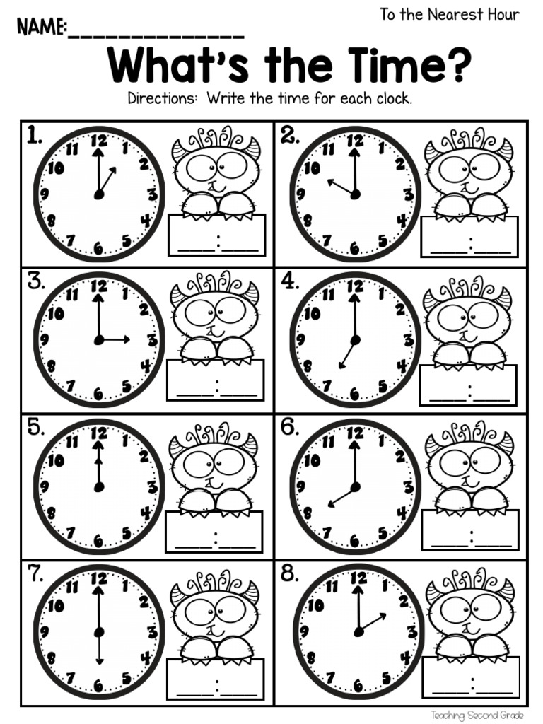 What's The Time?: Teaching Second Grade | PDF | Notebook