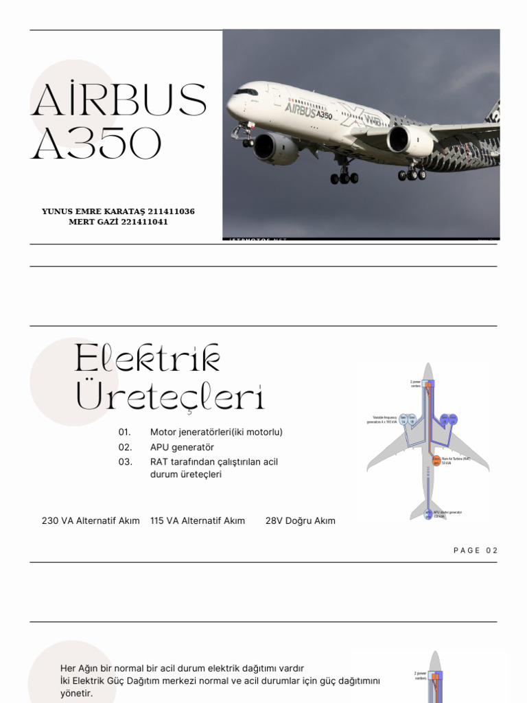 A350 Elektrik Sistemi Ödevvvvvvi | PDF